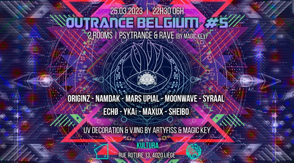 Outrance Belgium #5 - 2 ROOMS - Psytrance & Rave | KulturA.