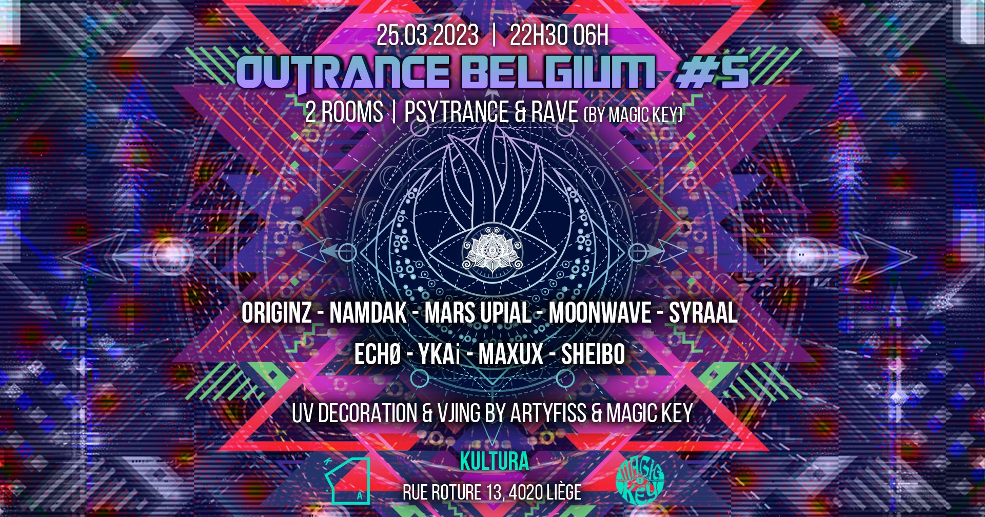 Outrance Belgium #5 - 2 ROOMS - Psytrance & Rave | KulturA.